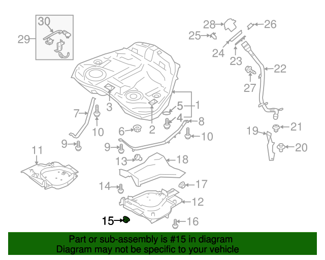 1987-2024 Subaru Suspension Stabilizer Bar Link Nut 023508000 | Subaru ...