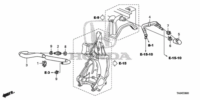 17153-R40-A00 - Tube, Breather 2008-2015 Honda | Honda Parts Online