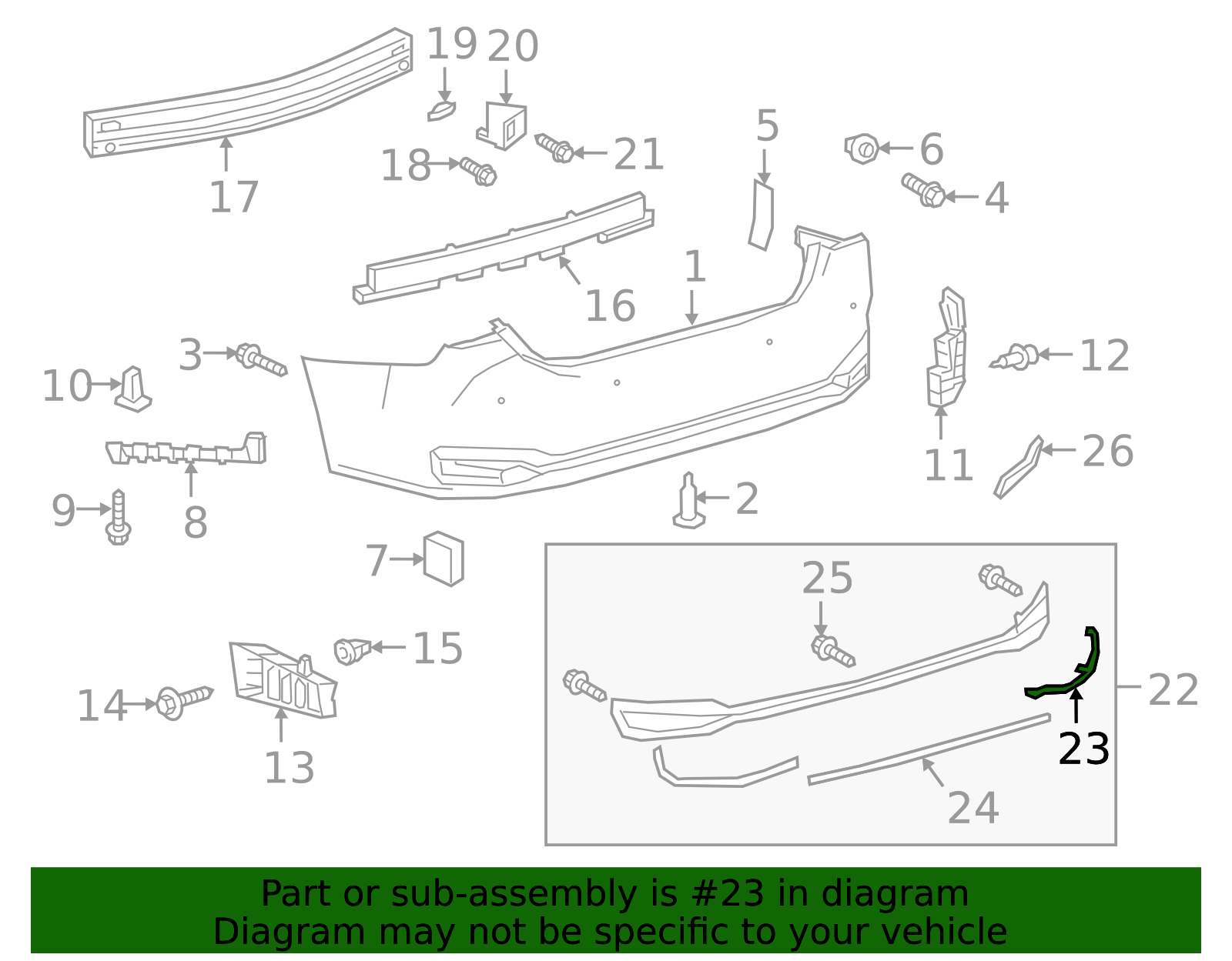 2019-2025 Lexus Rear Bumper Applique - Clear - Lexus Logo PT747-33190 ...