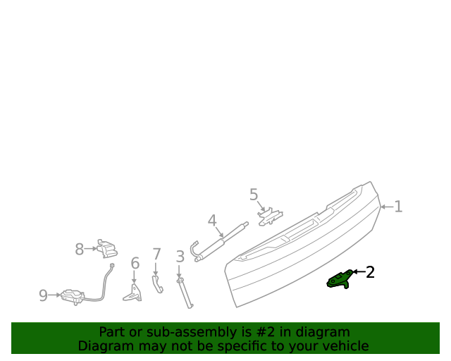 41007486551 - 2019-2022 BMW Tailgate Hinge (41-00-7-486-551) | BMW of ...