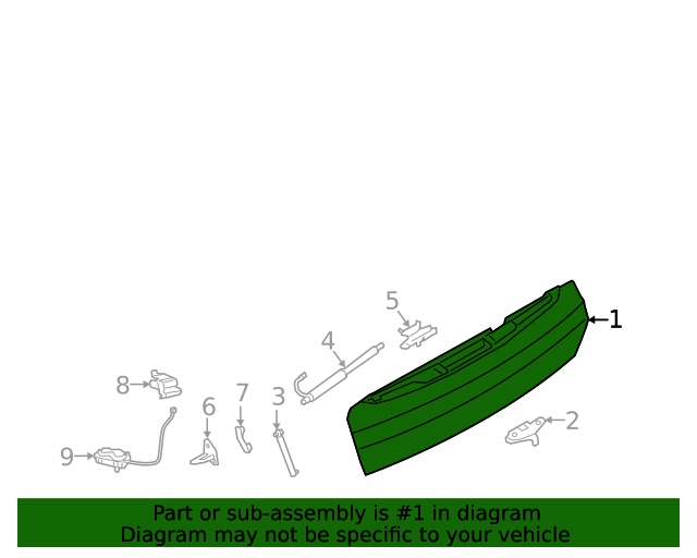 41007931937 - 2019-2023 BMW Tail Gate (41-00-7-931-937) | BMW of South ...