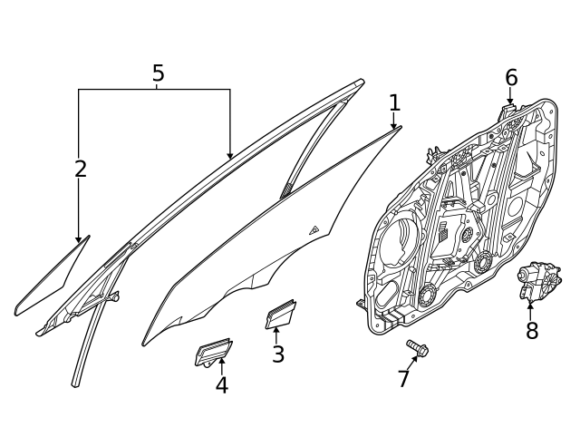 82471-L0000 - Window Regulator 2020-2023 Hyundai Sonata ...