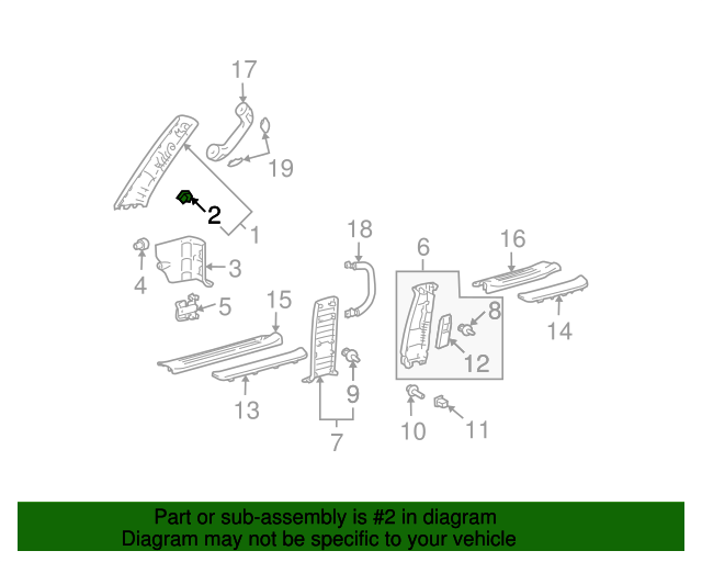 2001-2015 Lexus Windshield Pillar Trim Clip 90467-09204 | Longo Lexus