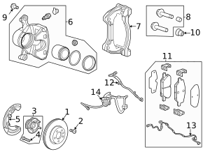 84740711 - Front Driver Side Disc Brake Caliper without Pads 2020-2023 ...