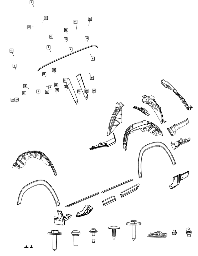 2019-2024 Ram 1500 Attaching Clip 68540611AA | My Mopar Parts