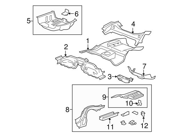 65750-TA0-A00ZZ - Cross-Member, Rear Floor - 2008-2012 Honda Accord ...