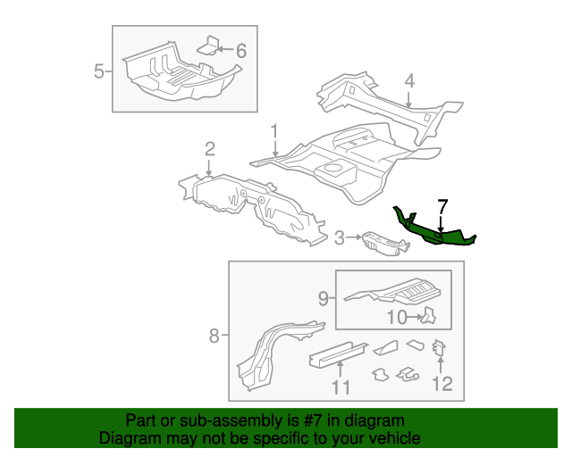 65750-TA0-A00ZZ - Cross-Member, Rear Floor - 2008-2012 Honda Accord ...