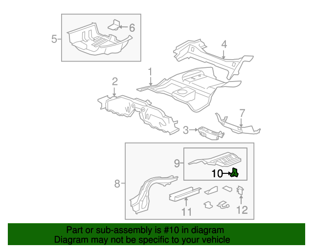 65619-TE0-A00ZZ - Gusset R Rear Panel - 2008-2012 Honda Accord ...