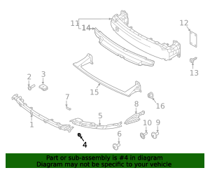 992-807-805 - Bumper Cover Support Rail Washer 2020-2024 Porsche 911 ...