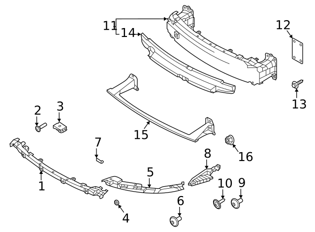 992-807-805 - Bumper Cover Support Rail Washer 2020-2024 Porsche 911 ...