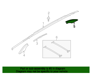 7T4Z-78551A47-AA - Cover Roof Rack Slat 2007-2015 Lincoln MKX | Ford ...