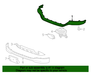 2016-2019 GMC Sierra 1500 Front Upper Bumper Cover 23496760 | Auto ...