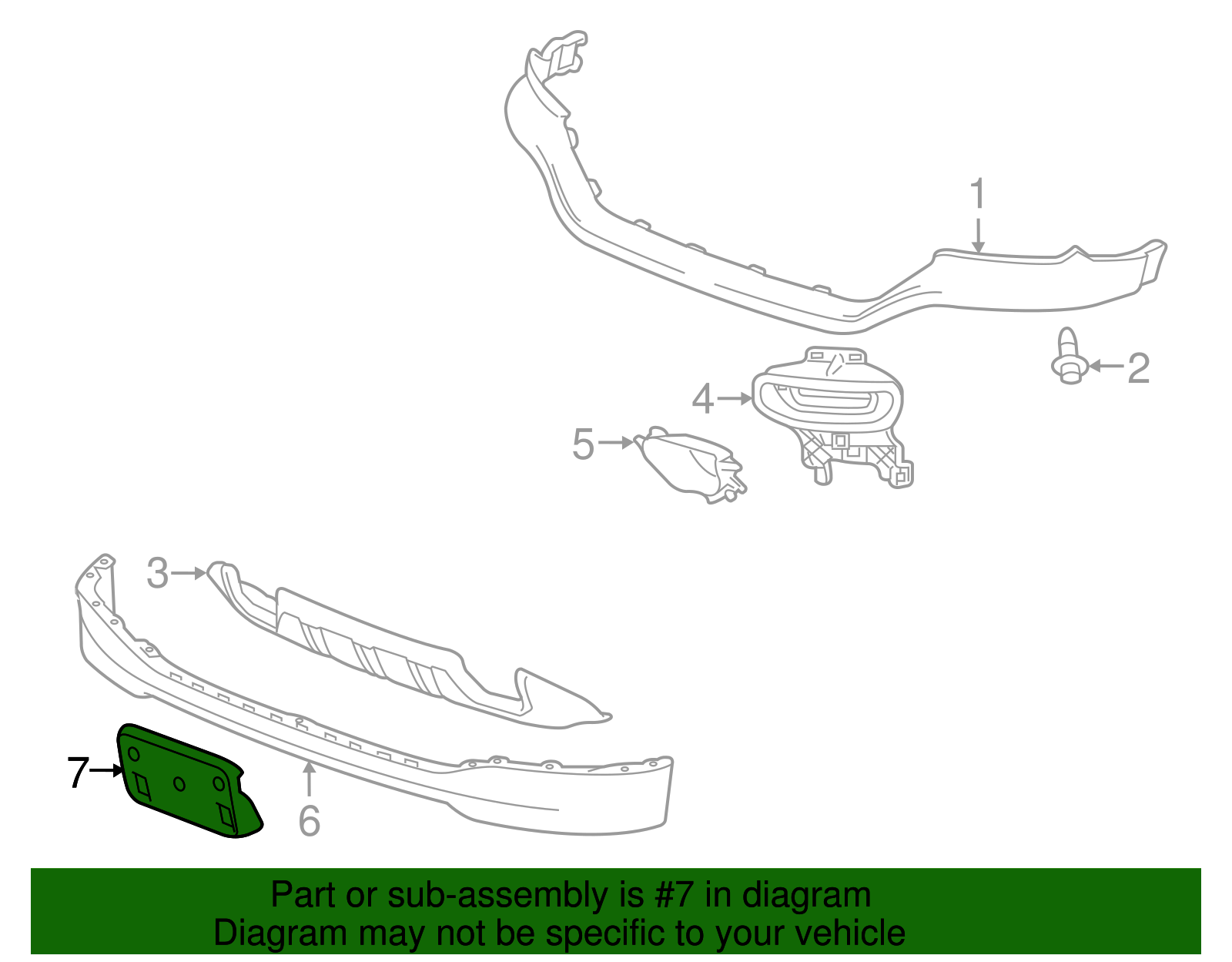 2016-2019 GMC Front License Plate Bracket 23354525 GM | GMPartsDirect.com
