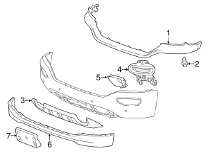 2016-2019 GMC Front License Plate Bracket 23354525 GM | GMPartsDirect.com