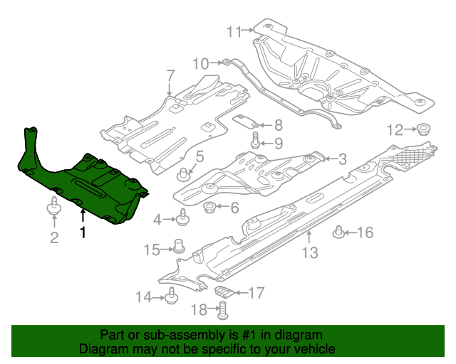 2011-2018 Porsche Cayenne Front Shield 958-504-285-00 | Sunset Porsche Parts