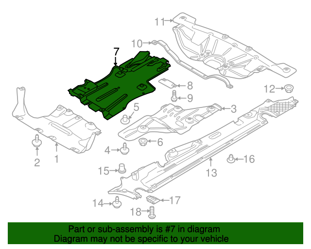 2011-2018 Porsche Cayenne Rear Shield 958-504-231-00 | OEM Parts Online