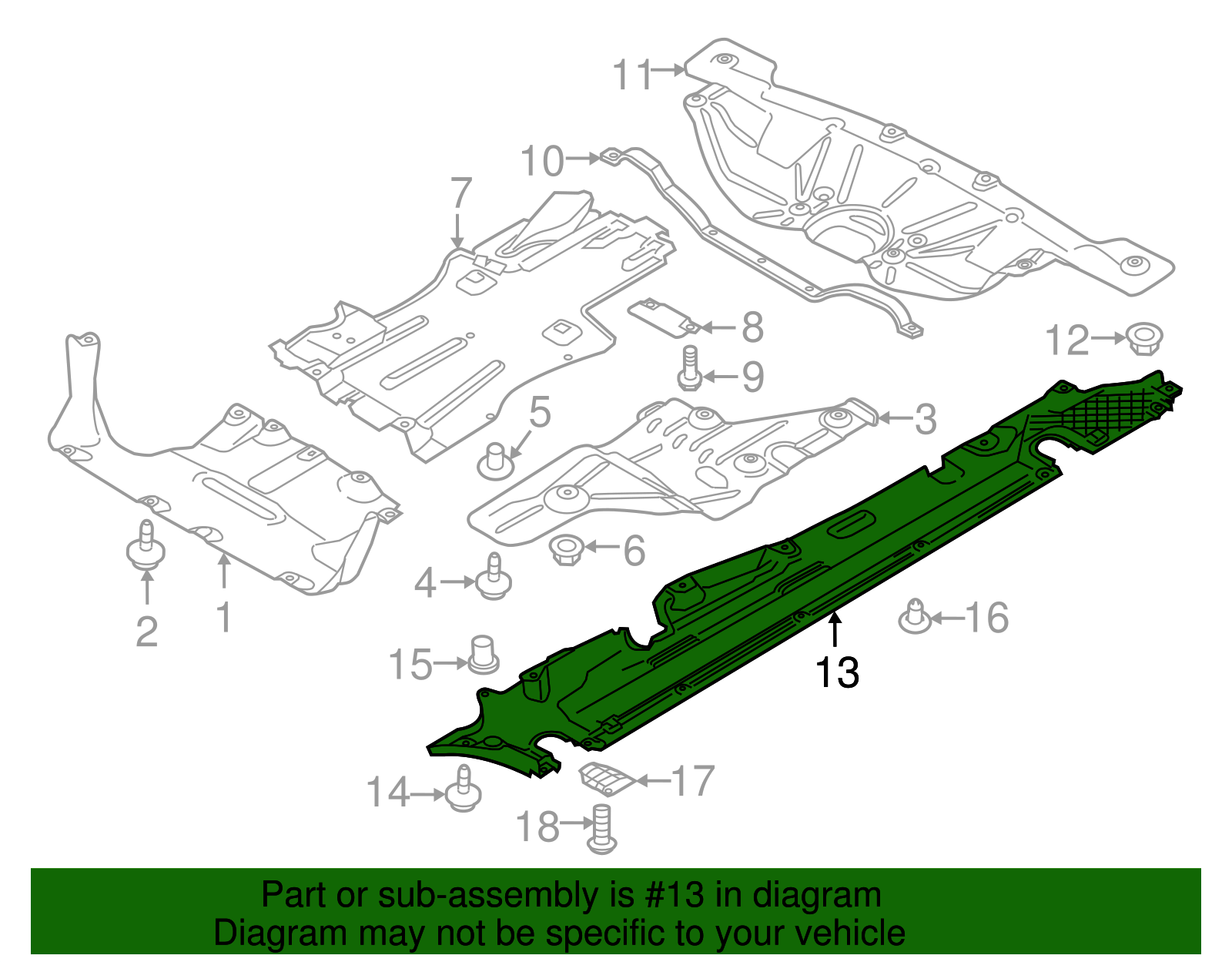 2011-2018 Porsche Cayenne Side Shield 958-504-202-00 | Porsche Marin