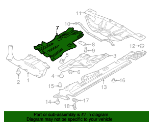 2011-2018 Porsche Cayenne Rear Shield 958-504-231-00 | OEM Parts Online