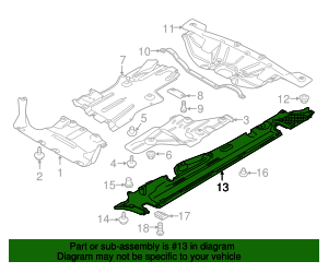 958-504-962-00 - Fender Splash Shield 2011-2014 Porsche Cayenne | AutoNationParts.com