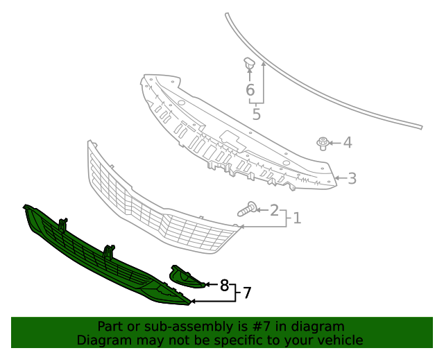 2019-2020 Kia Optima Lower Grille 86560-D5520 | TascaParts.com