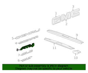 2019-2022 GMC GM 84682636 Nameplate | GM Outlet