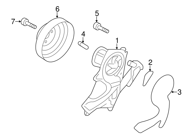 2013-2019 Hyundai Water Pump 25100-3C131 | OEM Parts Online