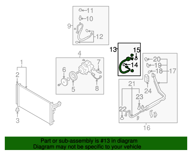 2014 Hyundai Genesis Suction Hose 97763-3M001 | OEM Parts Online