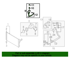 2009-2014 Hyundai Genesis Discharge Hose 97762-3M000 | QuirkParts