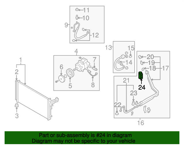 97626-3M000 - A/C Expansion Valve 2009-2014 Hyundai | AutoNationParts.com