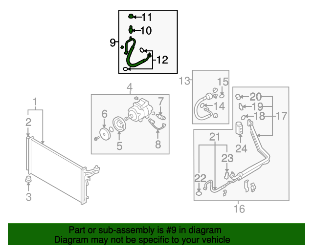 2009-2014 Hyundai Genesis Discharge Hose 97762-3M000 | QuirkParts