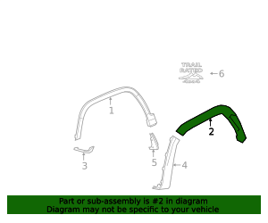 2020-2023 Jeep Cherokee Flare 68315997AF | Mopar Parts Canada