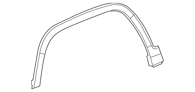 6BF81TZZAD - Wheel Opening Flare Molding Left - 2019 2020 Jeep Cherokee ...