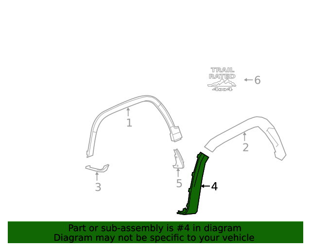 2019-2020 Jeep Cherokee Flare Extension - Passenger Side (RH ...