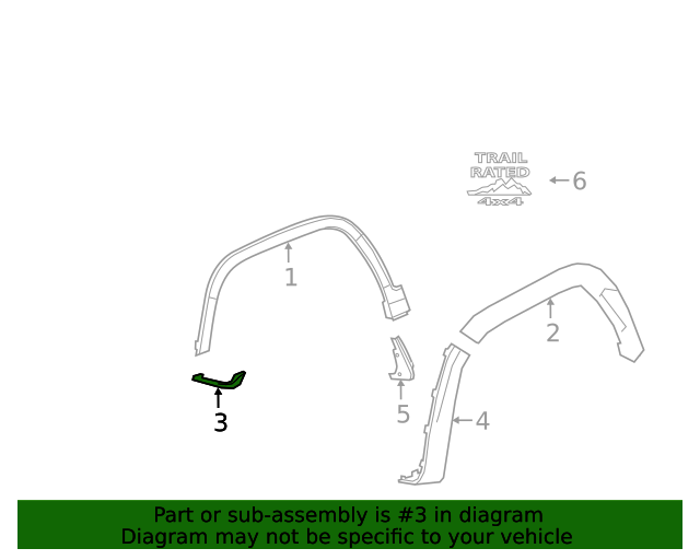 2019-2020 Jeep Cherokee Flare Extension - Driver's Side (LH) 68288015AC ...