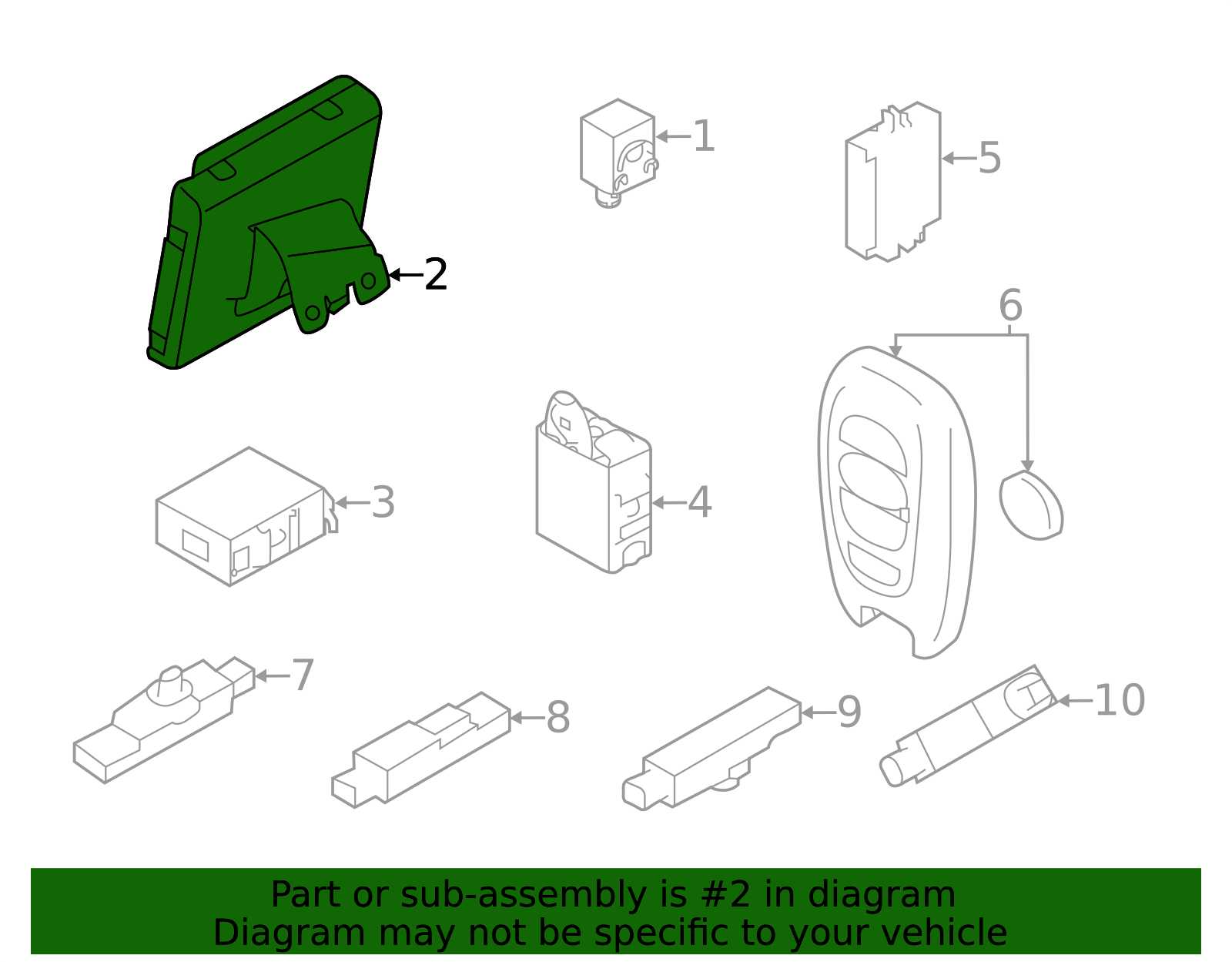88801AN100 - Keyless Entry Module 2023 Subaru | AutoNation Parts