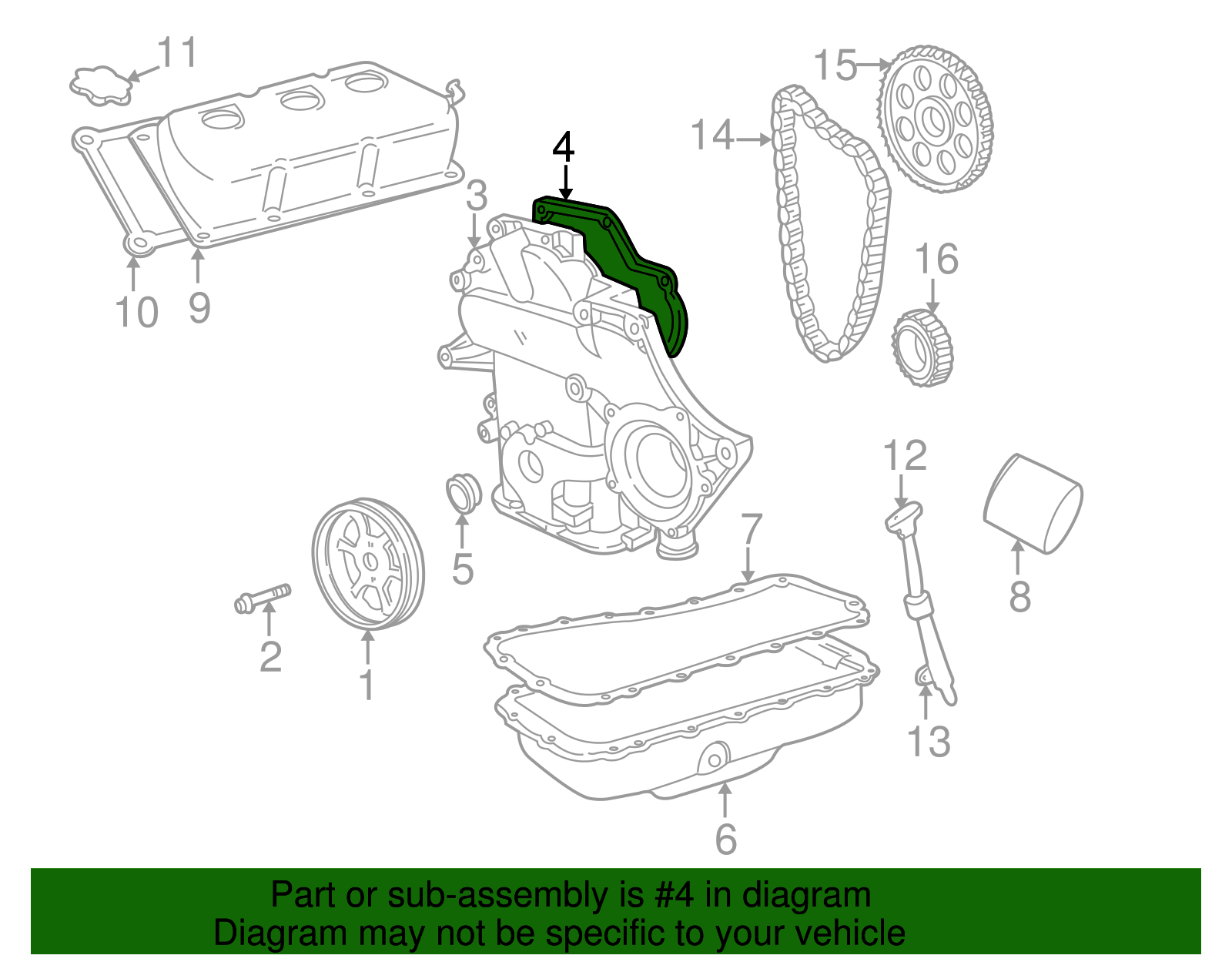 1990-2011 Mopar Timing Cover Gasket 04621987AC | Mopar Parts Canada