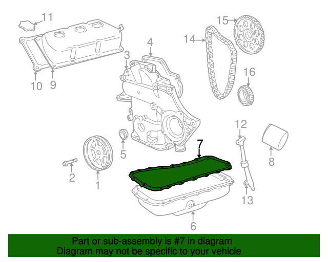 1990-2011 Mopar Oil Pan Gasket 05241062AC | Mopar Parts Canada