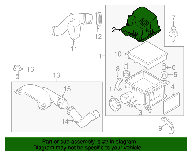 28111-1M400 - Upper Cover - 2010-2013 Kia | World Kia