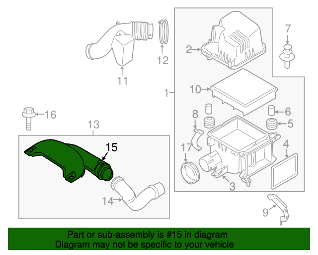 28212-1M000 - Duct 2010-2013 Kia | Kia.Parts Store