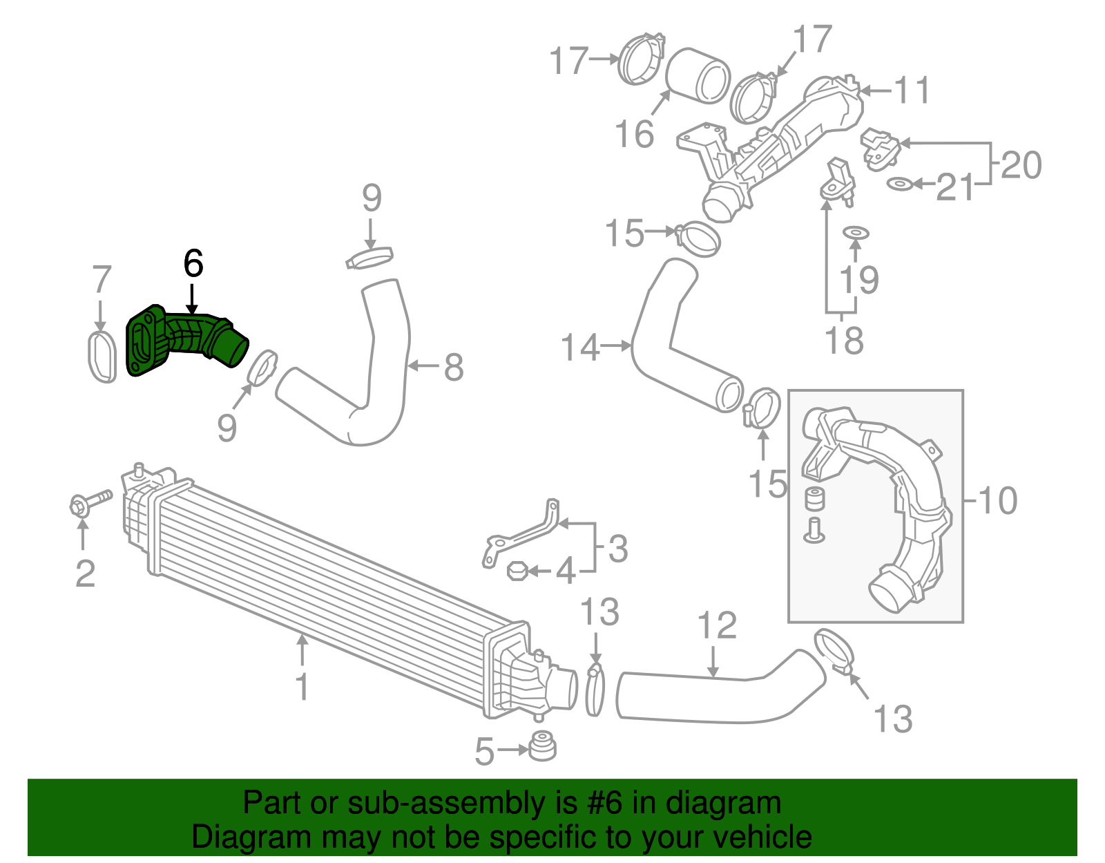 17282-6A0-A01 - Inlet Pipe 2018-2022 Honda Accord | Honda Parts Online