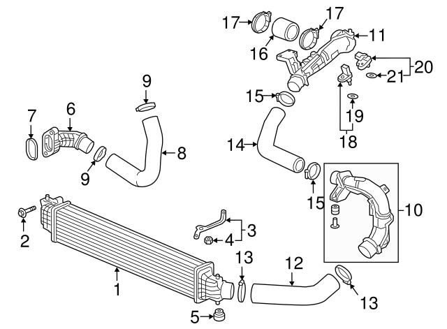 2018-2020 Honda Accord Stay Assembly, L Inter-Cooler 19702-6A0-A00 ...