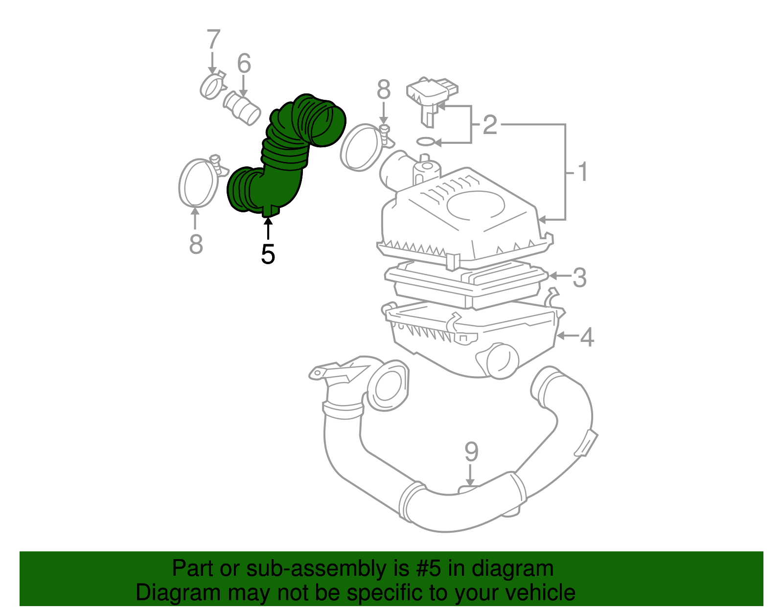 2003-2004 Toyota Air Hose 17881-0D090 | Toyota Parts Center