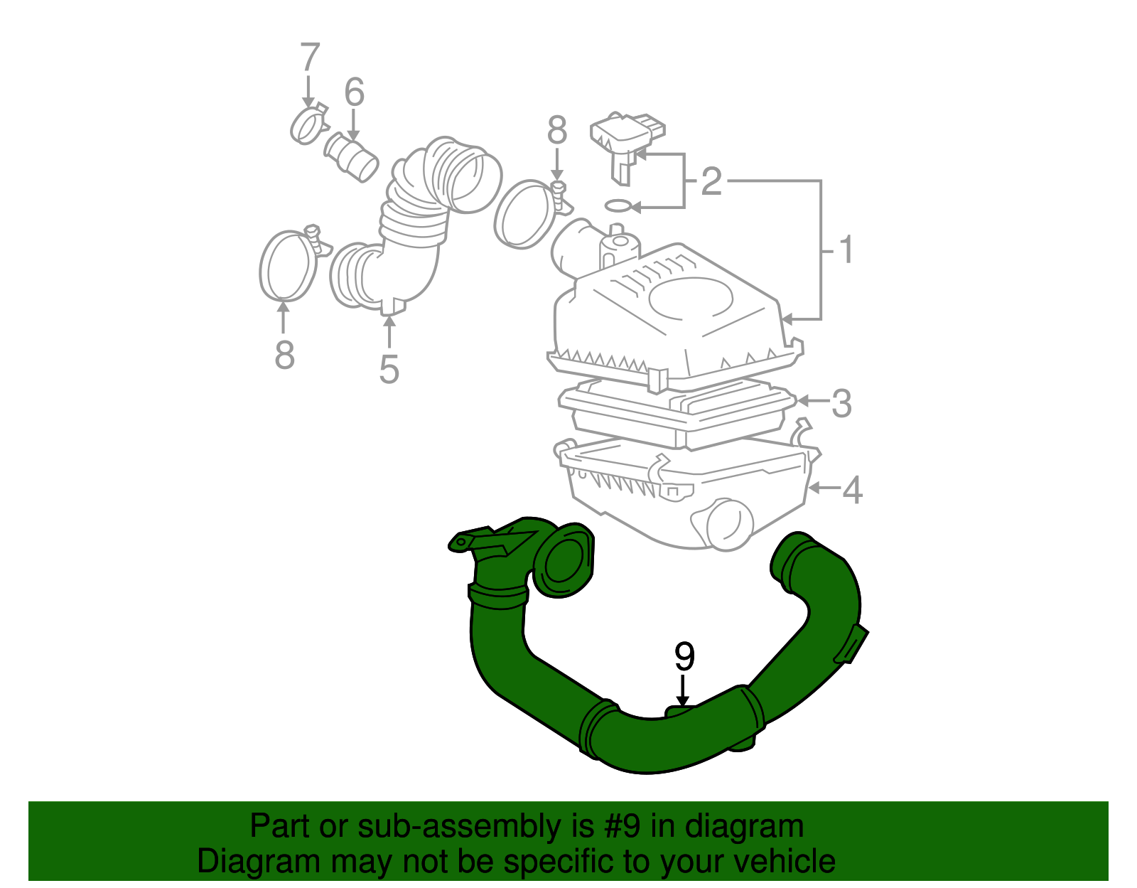 17751-0D050 - 2003-2008 Toyota - Engine Air Intake Hose | Toyota Parts ...