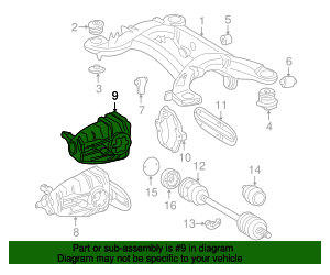 220-351-04-05 - Axle Housing 2000-2006 Mercedes-Benz | Mercedes-Benz ...