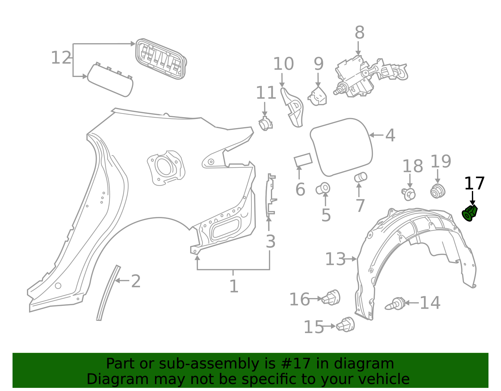 90189-06006 - Rocker Molding Grommet 1995-2024 Toyota | Group 1 Auto Parts