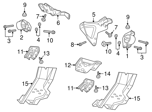 1997-2007 Mopar Trans Mount Bracket Bolt 6033358 | My Mopar Parts