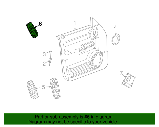 2007-2012 Mopar Window Switch - Driver's Side (LH) 4602632AH ...