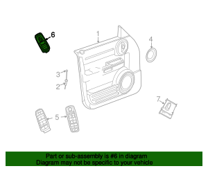 2007-2015 Mopar Window Switch 68620456aa | TascaParts.com