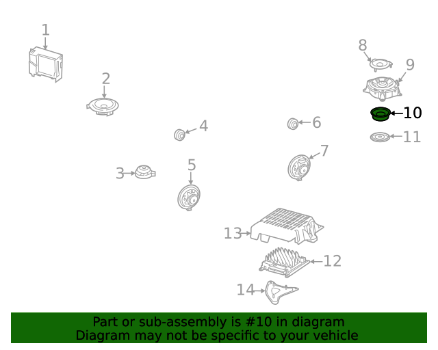 000-998-08-00 - Woofer Grommet 2019-2023 Mercedes-Benz | Mercedes-Benz ...