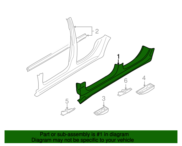 2005-2011 Audi Center Pillar & Rocker 4F5-809-847 | Genuine Audi Parts